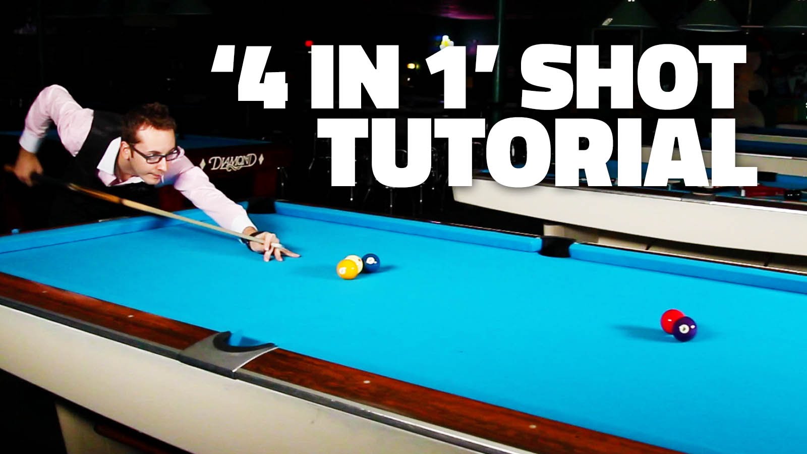 Billiards Tutorial – The 4-IN-1 SHOT – McDiggles