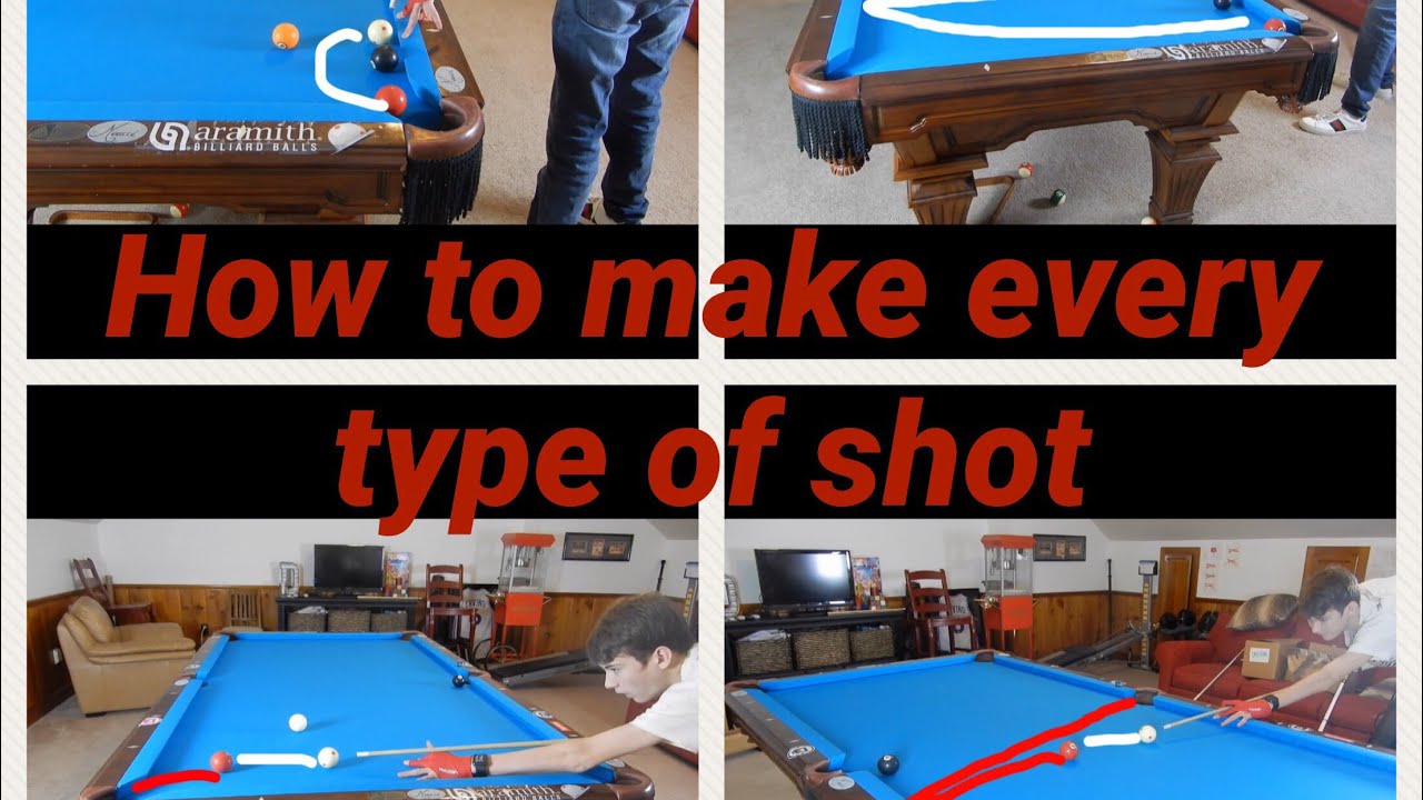 How to Make EVERY type of Pool Shot! | Learn Aiming, Caroms, Curving ...